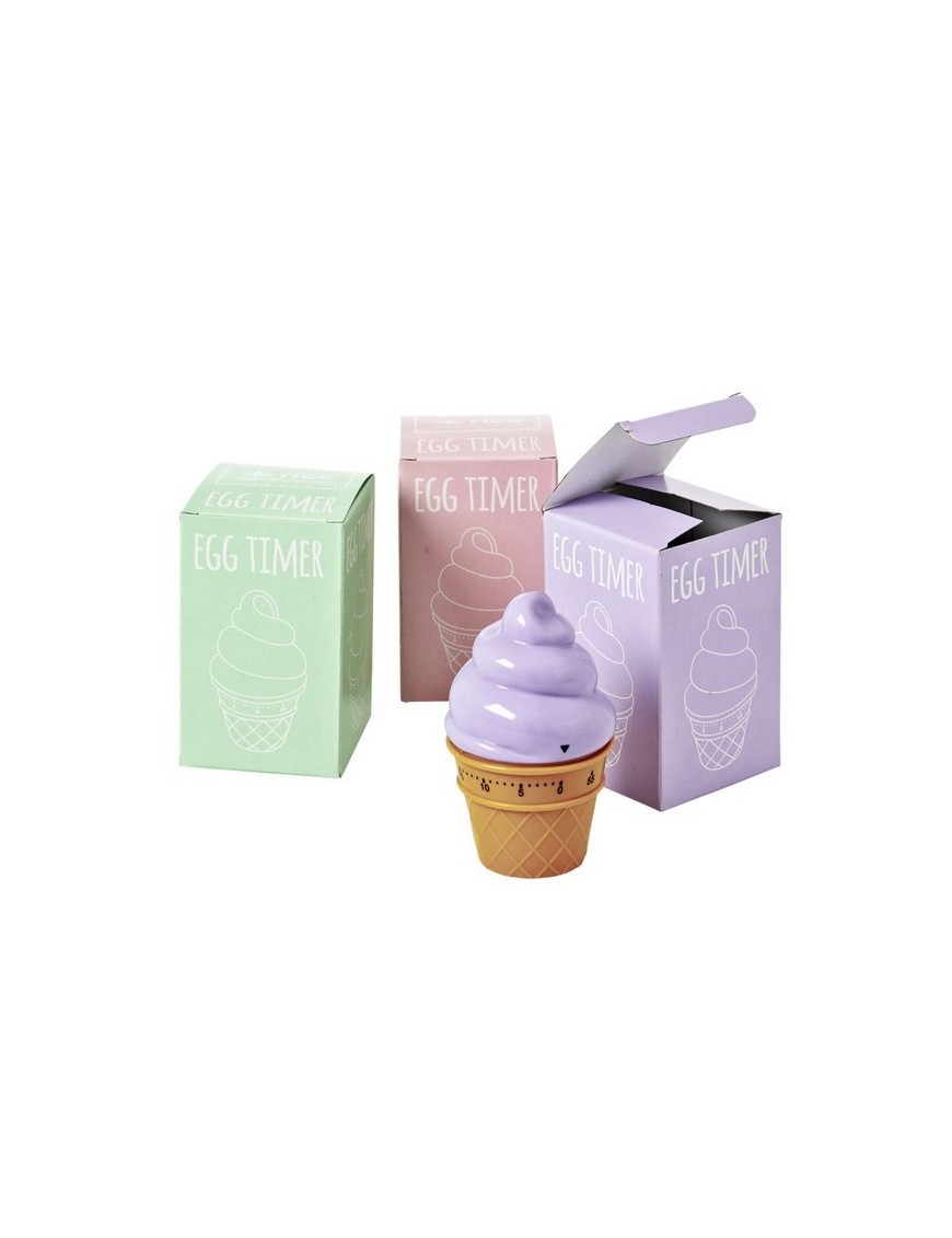 RICE Ice Cream Timer Lilac - Fun Kitchen Timer Novelty