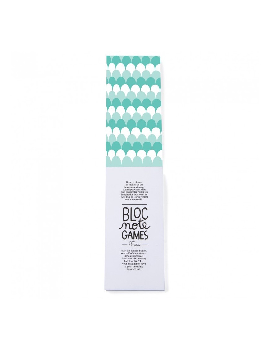 bloc note d'activités "imagine l'autre moitié" minus éditions