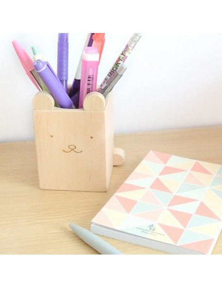 briki vroom vroom pot à crayons en bois ours