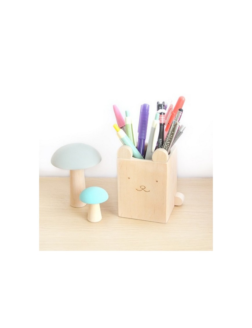 briki vroom vroom pot à crayons en bois ours