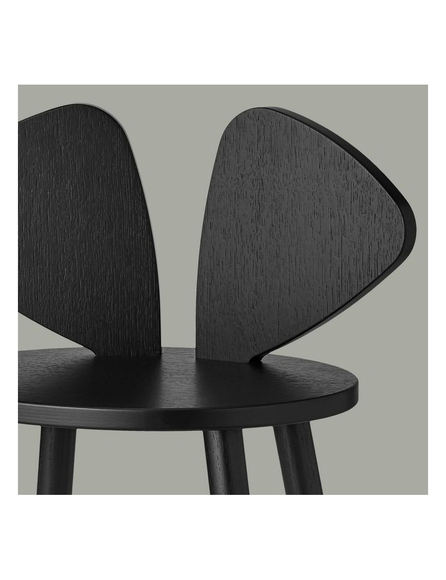 Nofred mouse table school, black (6-10y)