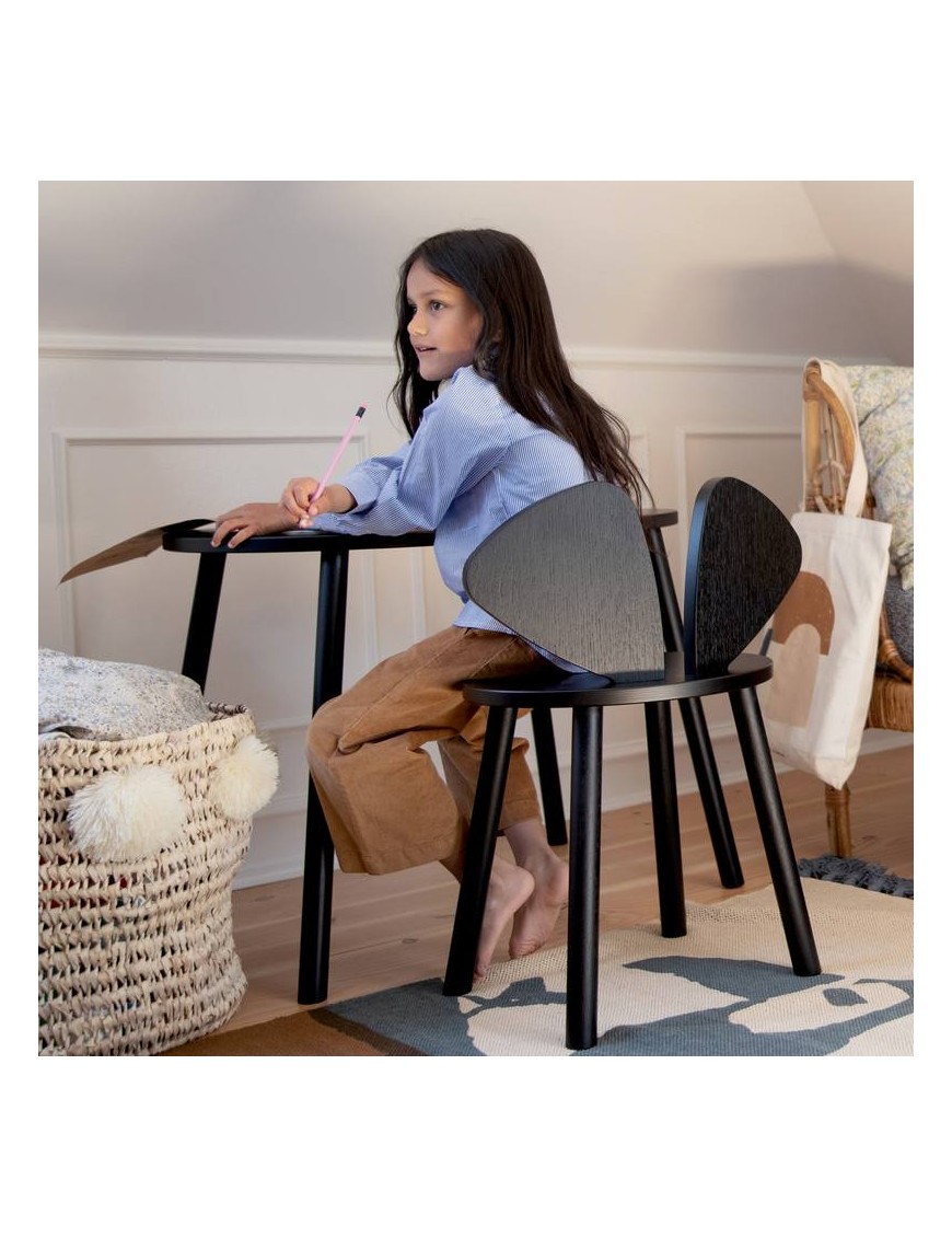 Nofred mouse table school, black (6-10y)